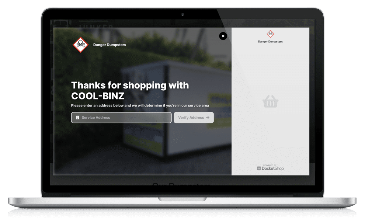 Online Dumpster Rental Cart | Docket