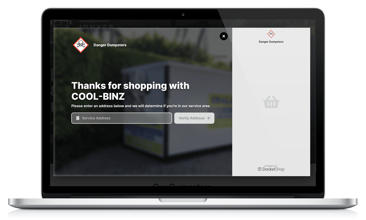 Online Dumpster Rental Cart | Docket